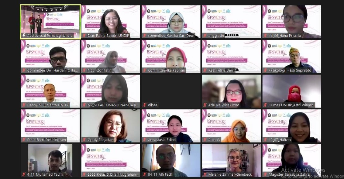 Fakultas Psikologi UNDIP Selenggarakan The 4th ICPSYCHE dalam Rangka Promoting Gender Equality ...